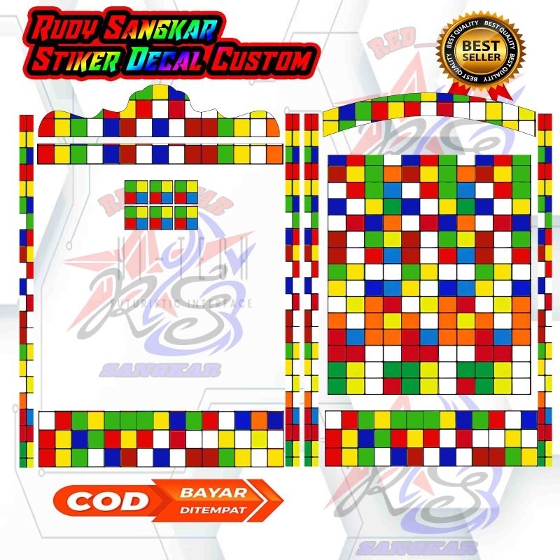 Jual STIKER DECAL SANGKAR BURUNG MODEL BRO SANGKAR ,MOTIF RUBIK ...