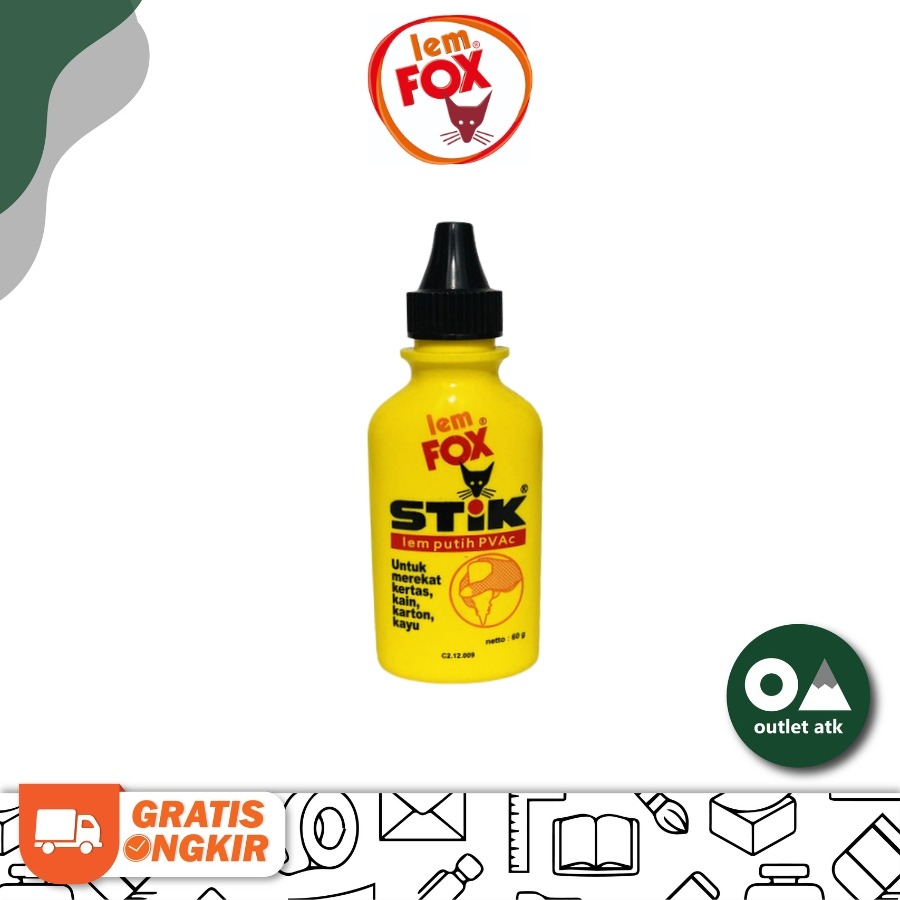 Jual Lem Fox Glue Stik Putih PVAc 60 Gr | Shopee Indonesia