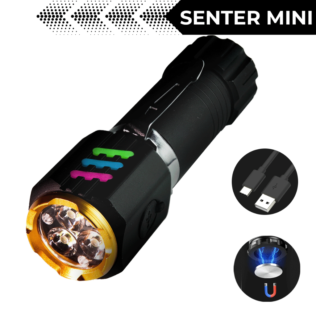 Jual Suksestech Senter Charger Alumunium Mini Senter Saku Maghnet 5 ...
