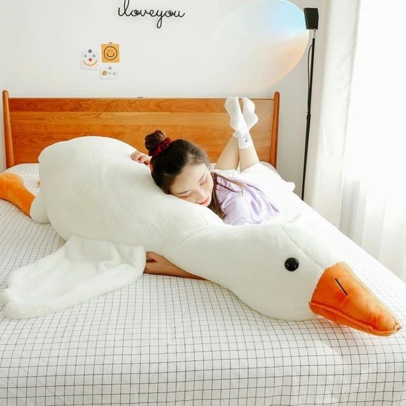 Jual Boneka guling Angsa Besar Ukuran Jumbo Mainan Mewah Bebek Lucu ...