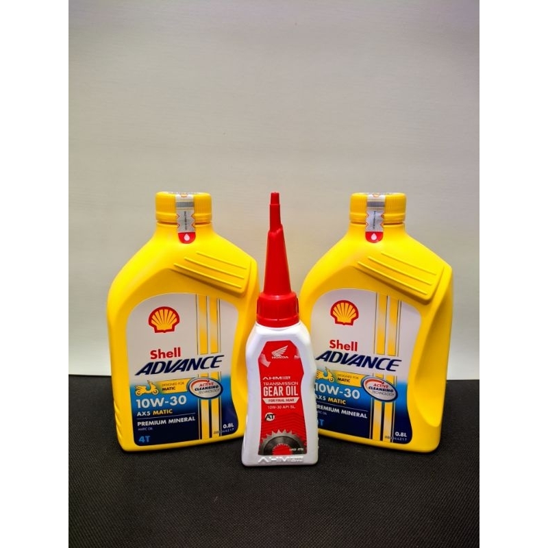 Jual PAKET HEMAT SHELL ADVANCE AX5 MATIC 0,8L + OLI GARDAN AHM ...