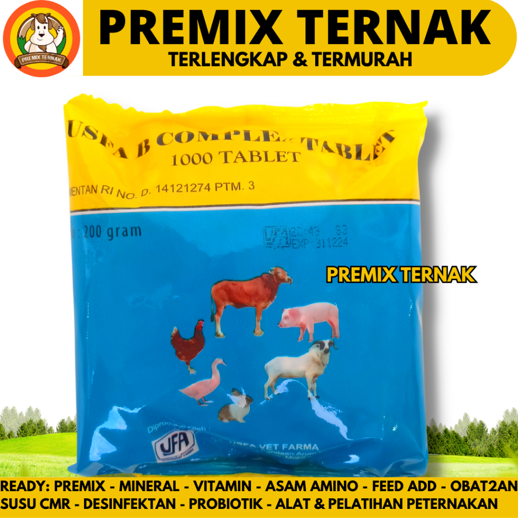 Jual B COMPLEX TABLET USFA - Vitamin B Komplek 1000 Tablet ...
