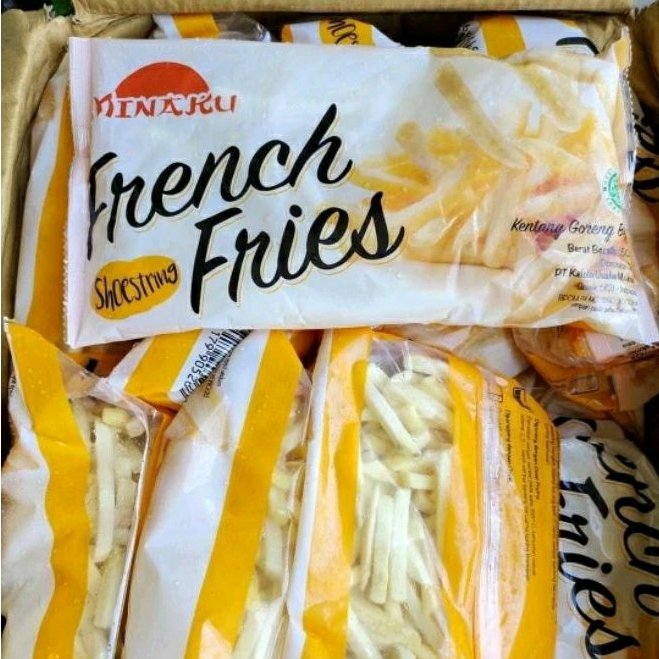 Jual kentang goreng French fries minaku 500gr/minaku kentang Frozen ...