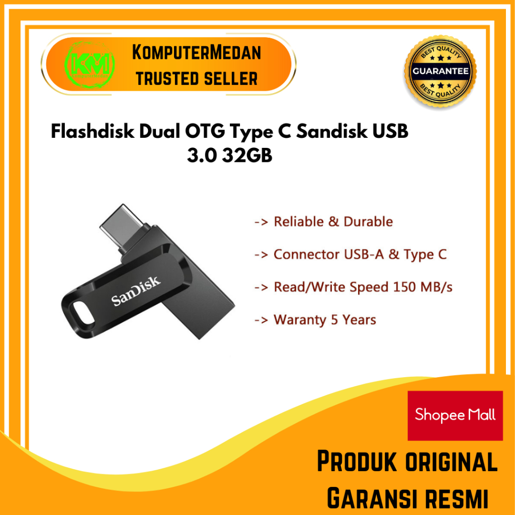 Jual Flashdisk Dual OTG Type C Sandisk USB 3.0 32GB SDDDC3 | Shopee ...