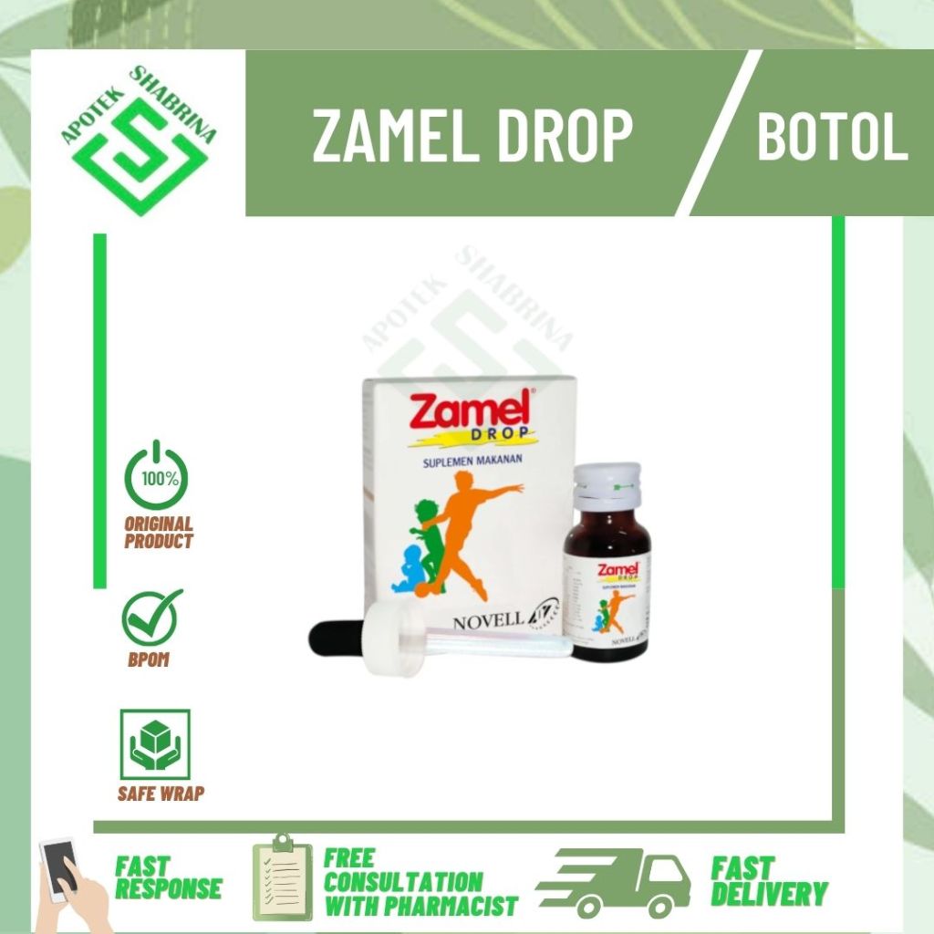 Jual ZAMEL DROP 15 ml /vitamin untuk bayi dan anak /vitamin penyembuhan ...