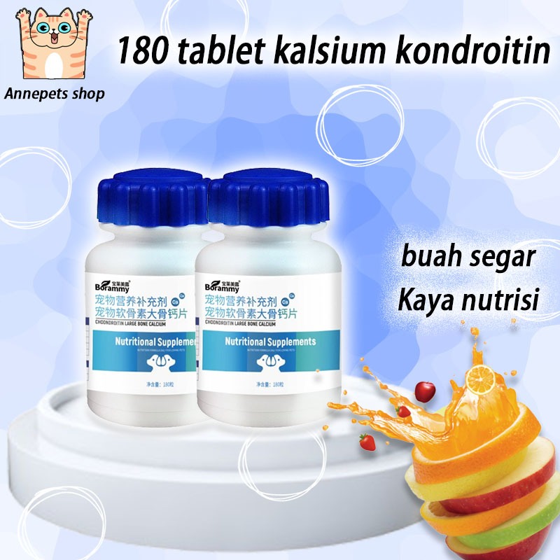 Jual 180 tablet tablet kalsium kucing dan anjing, kondroitin, nutrisi ...