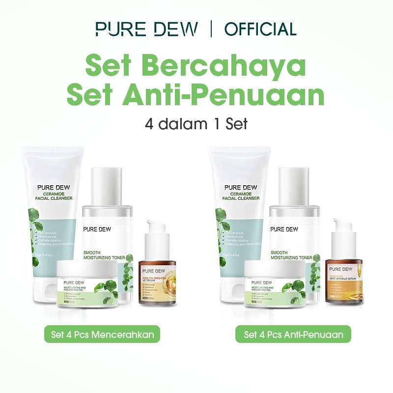 Jual PURE DEW - Special Bundle 4in1 Pure Dew KIT: Glowing KIT & Anti-Aging KIT | Shopee Indonesia