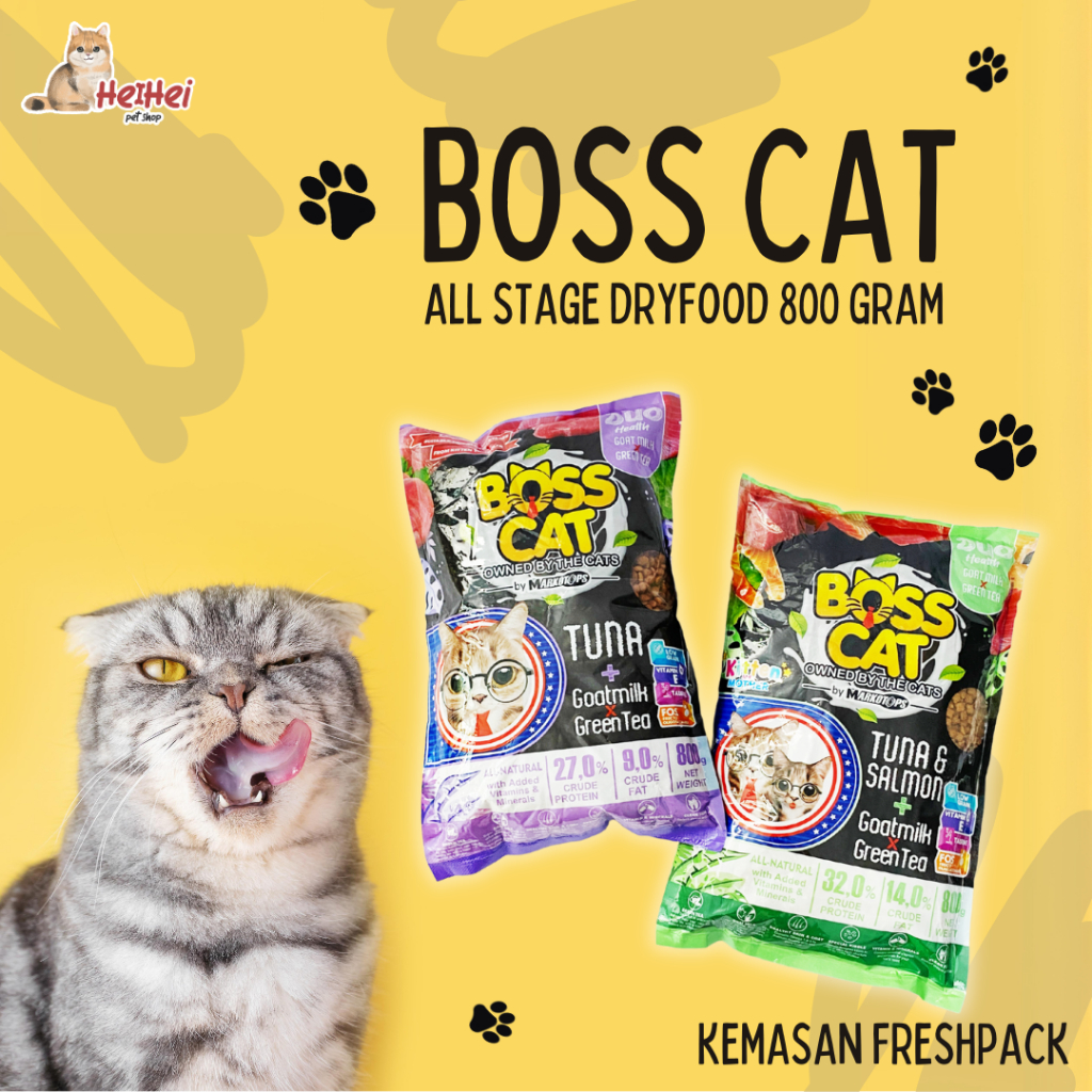 Jual BOSS CAT DRYFOOD FRESHPACK 800 gr All Stage dan Mother Kitten ...