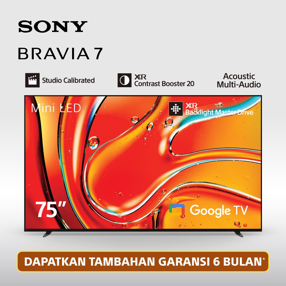 Jual SONY Bravia 7 75 Inch Mini LED 4K Ultra HDR Google TV K-75XR70 | Shopee Indonesia