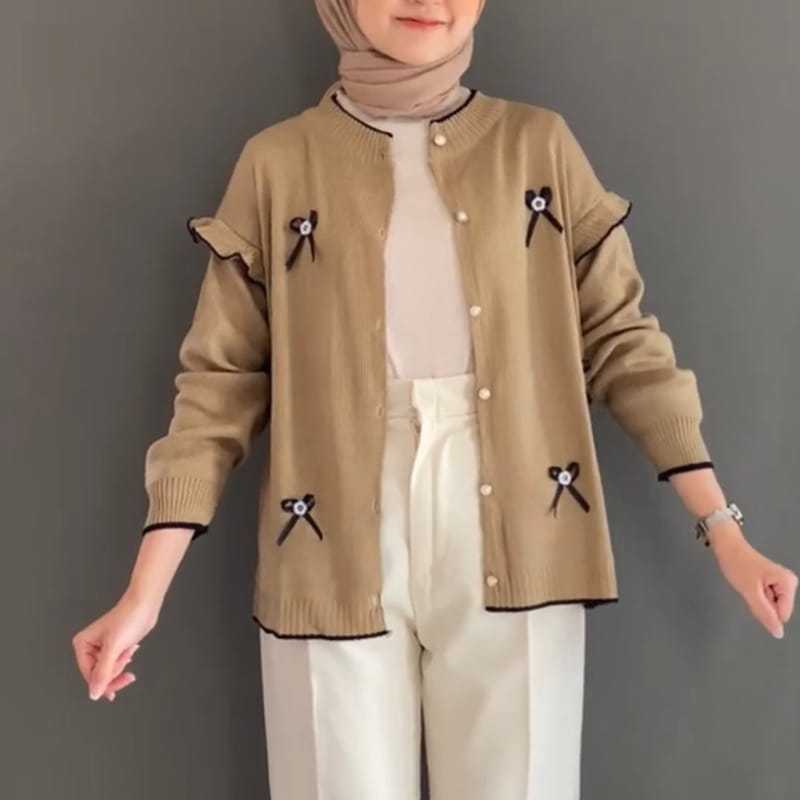 Jual CARDIGAN RAJUT WANITA POPPY KNIT CARDY / Kardigan Pita Rajut Wanita / Cardigan Pita Korean ...