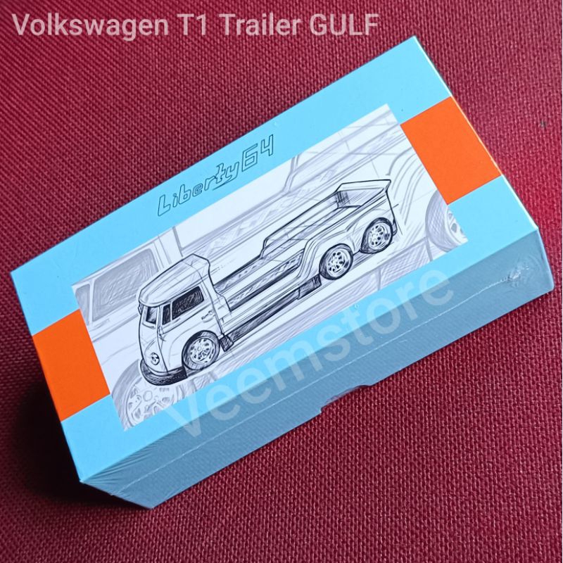 Jual Die Cast 1:64 Volkswagen T1 Trailer 6 Wheels GULF [Liberty64 ...