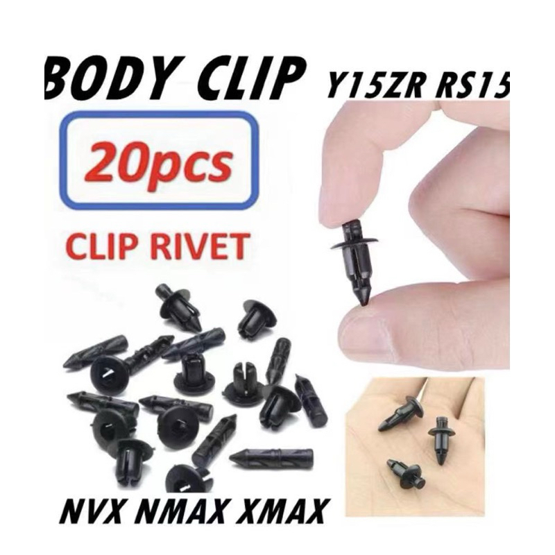 Jual isi 20pcs Klip Clip Body Motor IMPORT Universal Baut Rivet Baut ...