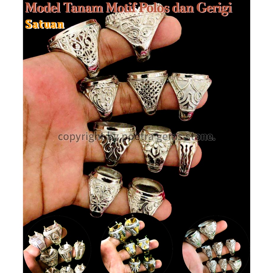 Jual Cincin Ring Alpaka Untuk Batu Akik dan Permata Satuan Ukuran Besar ...