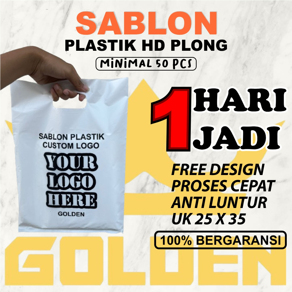 Jual Plastik Sablon Packing Olshop HD Plong 25X35 Murah, FREE DESIGN ...