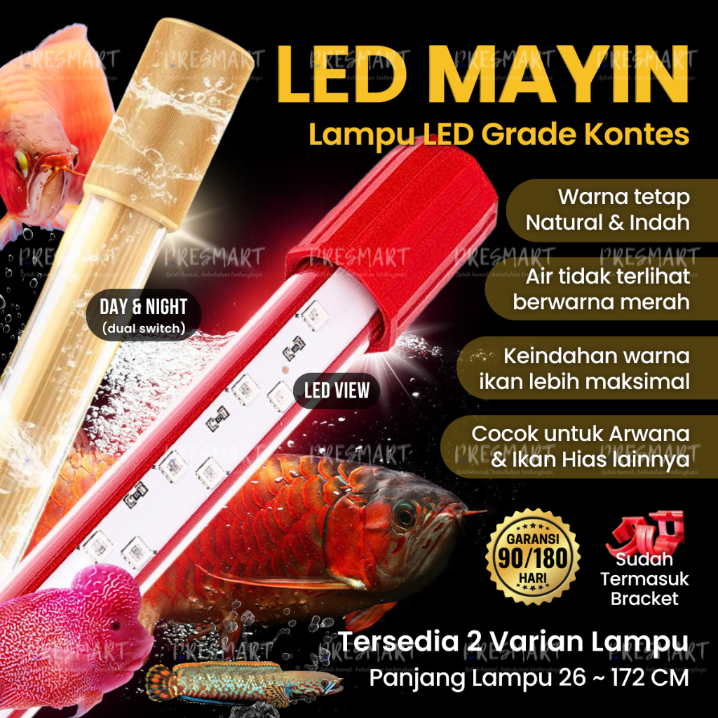 Jual Led Lampu Mayin View / Plus Day Night UV Akuarium Kolam Ikan Koi ...