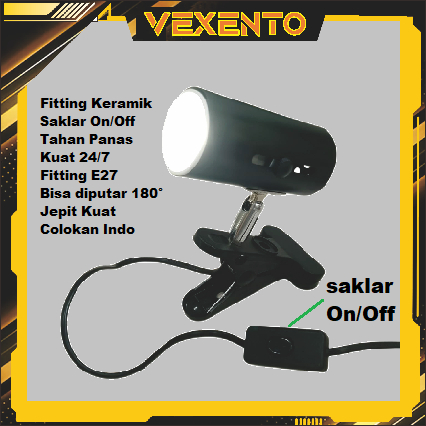 Jual Fitting Spotlight Keramik Nomoy NJ02 Jepit Lampu Kandang Reptil Sorot Pameran Lukisan by ...