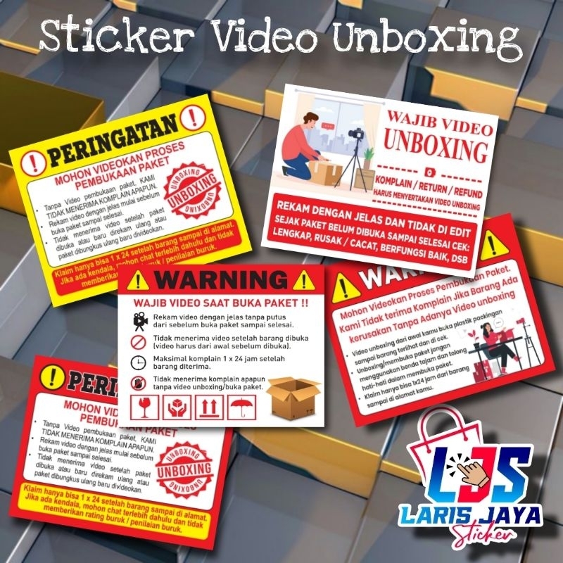Jual (100 PCS) STIKER PENGIRIMAN / LABEL PENGIRIMAN-UNBOXING | Shopee ...