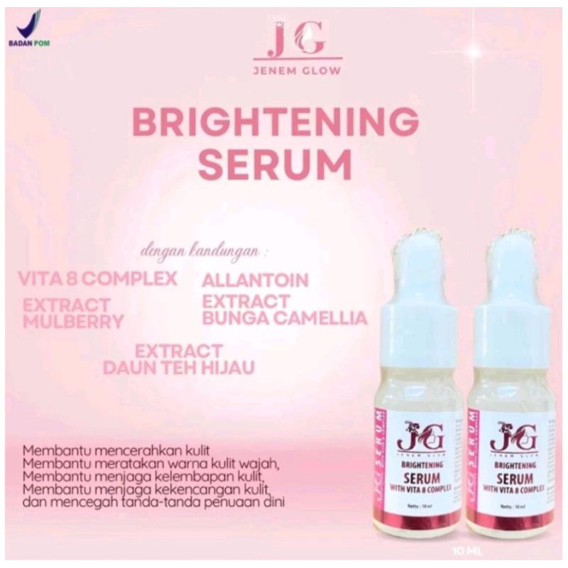 Jual SERUM BRIGHTENING JENEM GLOW | AMPUH MENCERAHKAN WAJAH | GLOWING ...