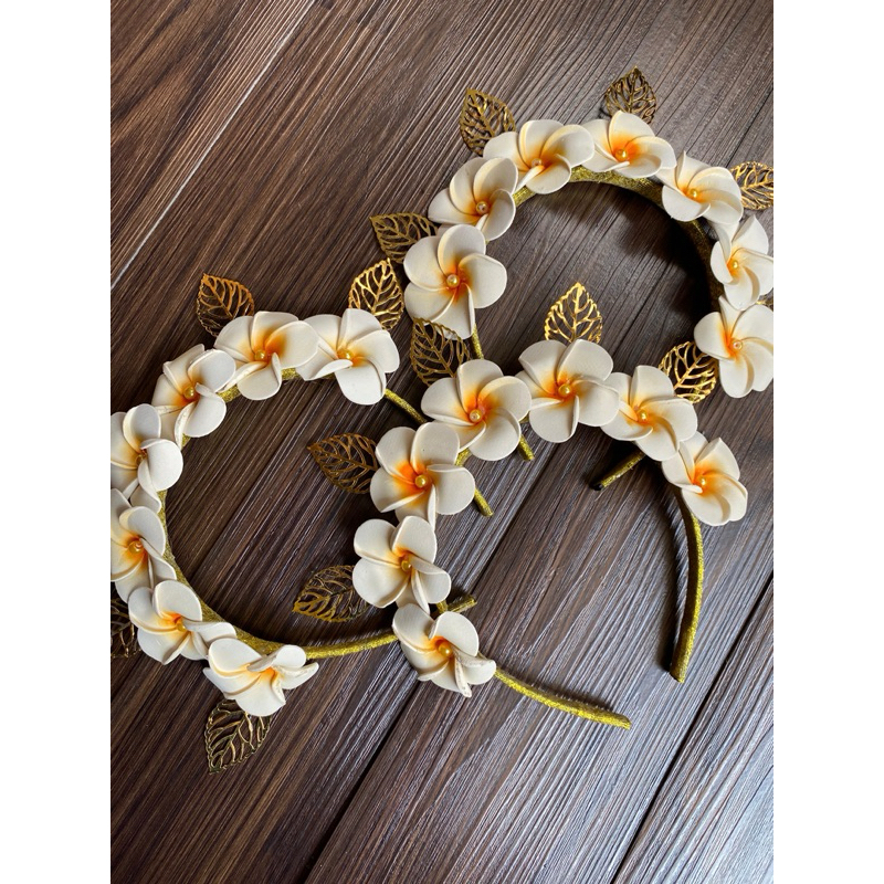 Jual Bando Bunga Kamboja / Flower Crown / Hiasan Kepala / Aksesoris ...