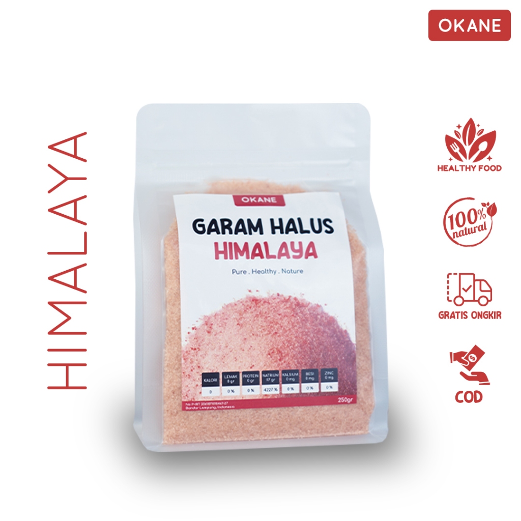Jual Garam Himalaya Premium Asli OKANE 250 gr / Garam Masak pink ...