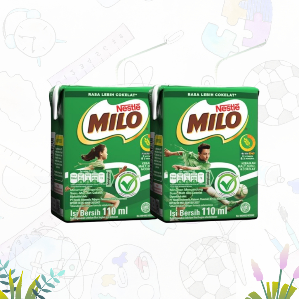 Jual Milo Activ-Go Minuman Mengandung Susu dan Cokelat UHT 3x110ml (3Pcs) | Shopee Indonesia