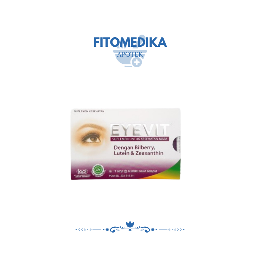 Jual EYEVIT SUPLEMEN KESEHATAN MATA STRIP @ 6 TABLET | Shopee Indonesia