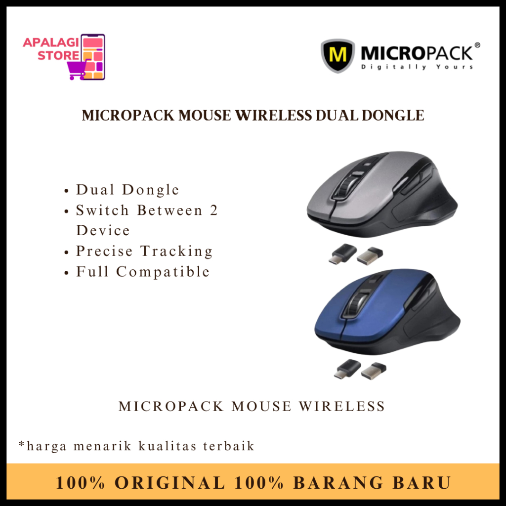 Jual Mouse Wireless Micropack DUAL DONGLE (MP-752W) | Shopee Indonesia