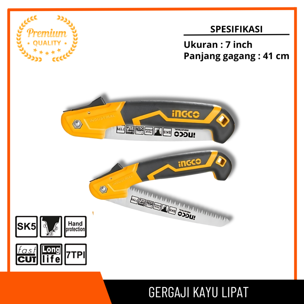 Jual Gergaji Kayu Lipat INGCO HFSW1808 7 Inch Gergaji Tangan Kayu Pipa ...