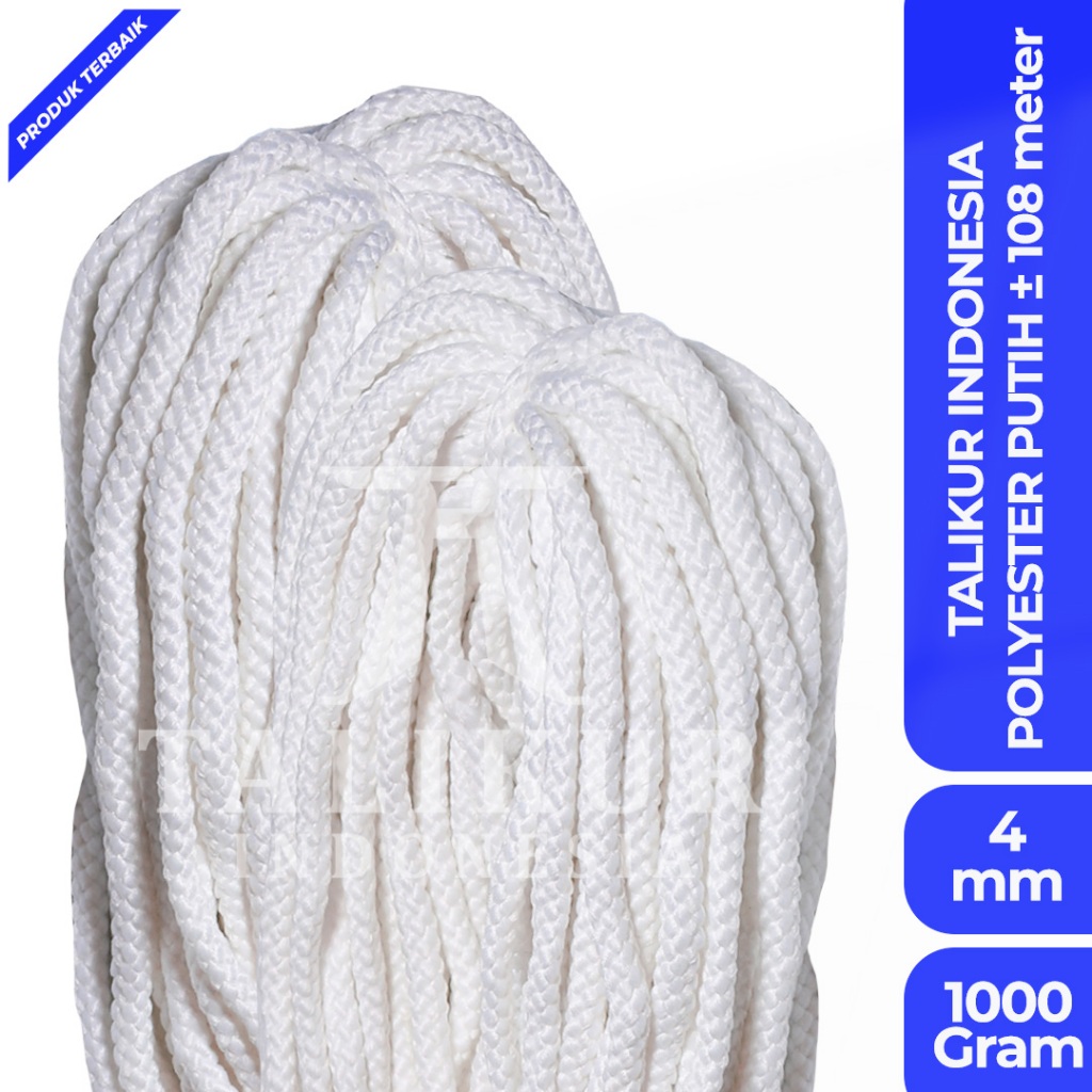 Jual Tali Kepang Polyester Ukuran 4 mm @1 Kg (± 108 meter) | Shopee ...