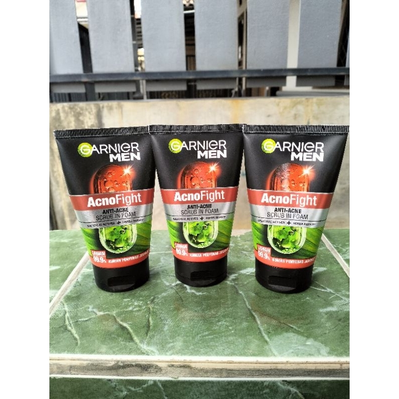Jual Garnier Men Acno Fight 100 Ml ( isi 3 Pcs) | Shopee Indonesia