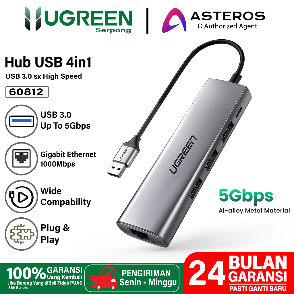 Jual UGREEEN USB 3.0 Hub 4 Ports USB Hub 3.0 5Gbps High Speed for ... Jual UGREEEN USB 3.0 Hub 4 Ports USB Hub 3.0 5Gbps High Speed for ...
