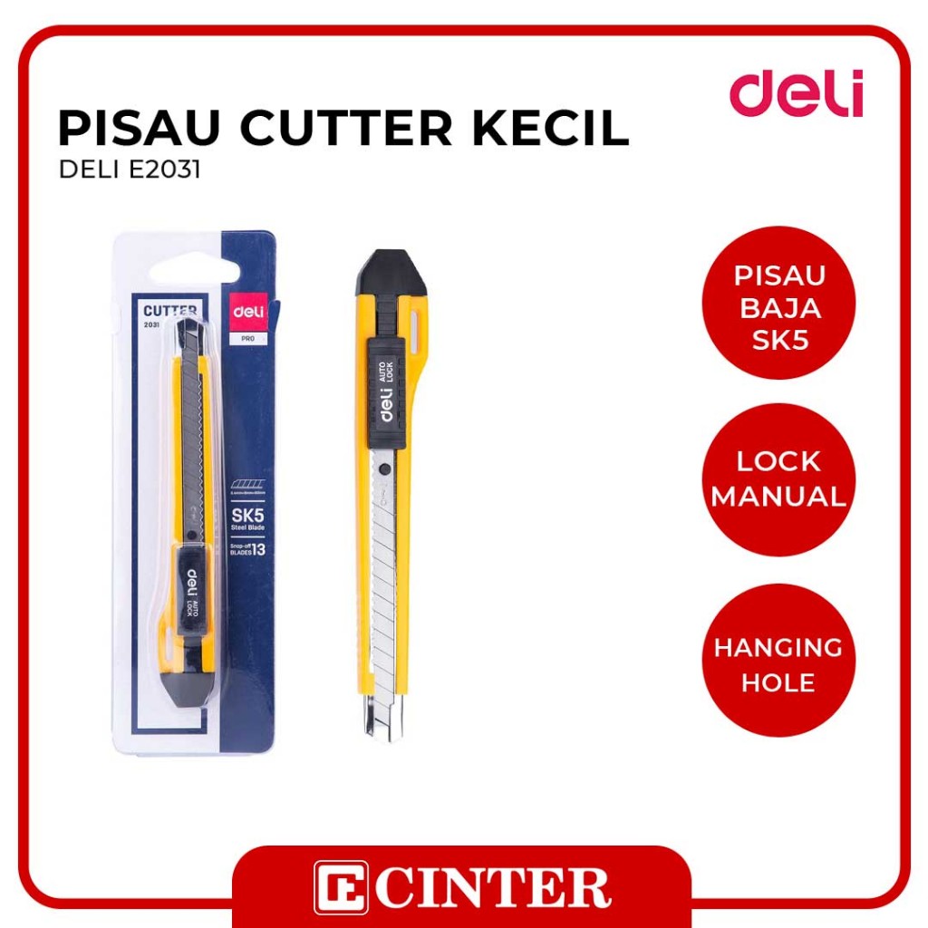 Jual DELI - CUTTER KECIL / PISAU PEMOTONG / PISAU KECIL E2031 | Shopee ...
