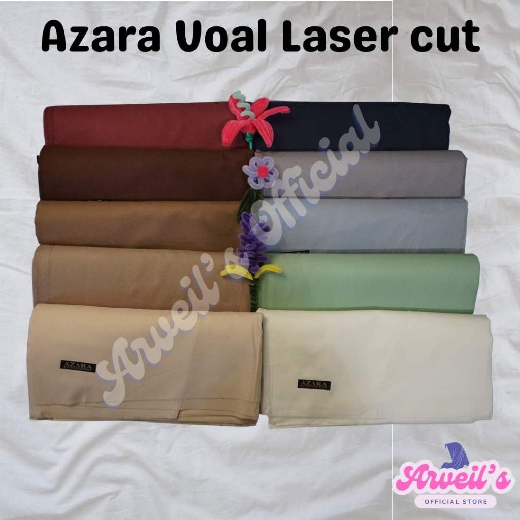 Jual Hijab Segi Empat Oskara Azara Laser cut Jilbab Voal Miracle Plain ...