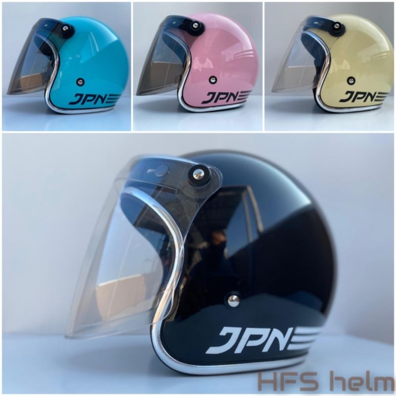 Jual Helm JPN List Chrom Paket Kaca Venom | Shopee Indonesia