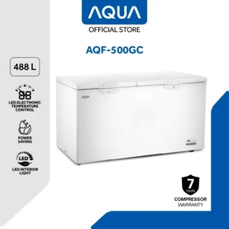 Jual AQUA Chest Freezer 2 Pintu AQF-500GC | Shopee Indonesia