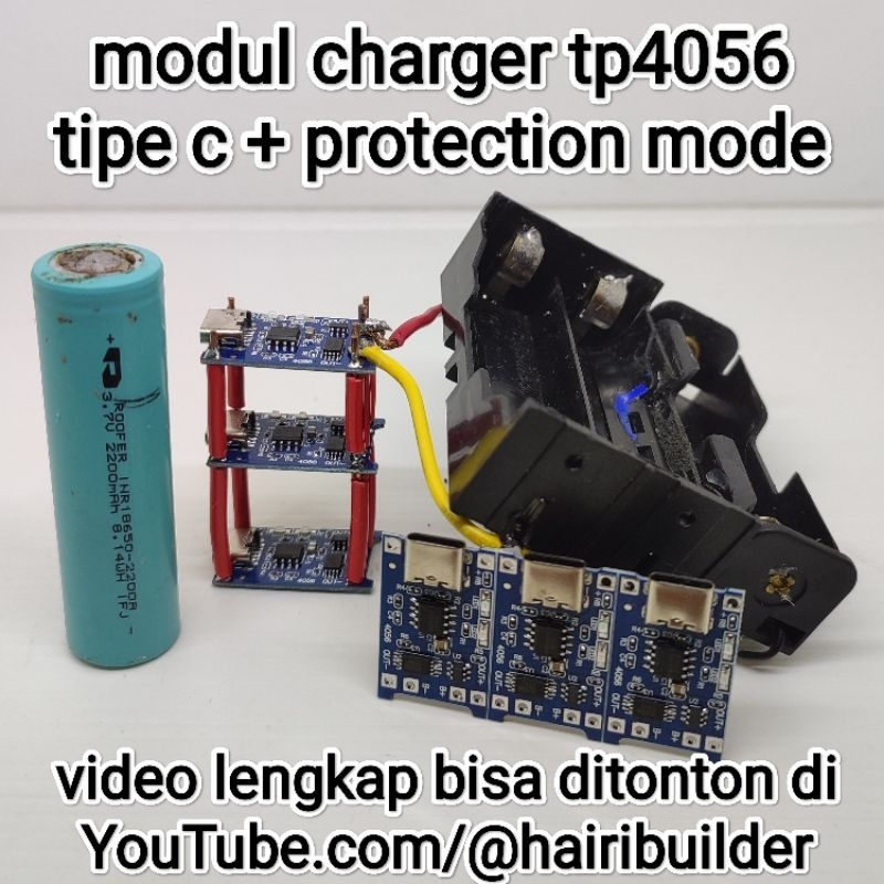 Jual modul charger baterai 18650 TP4056 tipe c + protection mode ...