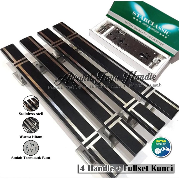 Jual Handle Pintu Rumah 2 Daun 45cm Fullset Body Kunci - Tarikan Gagang ...