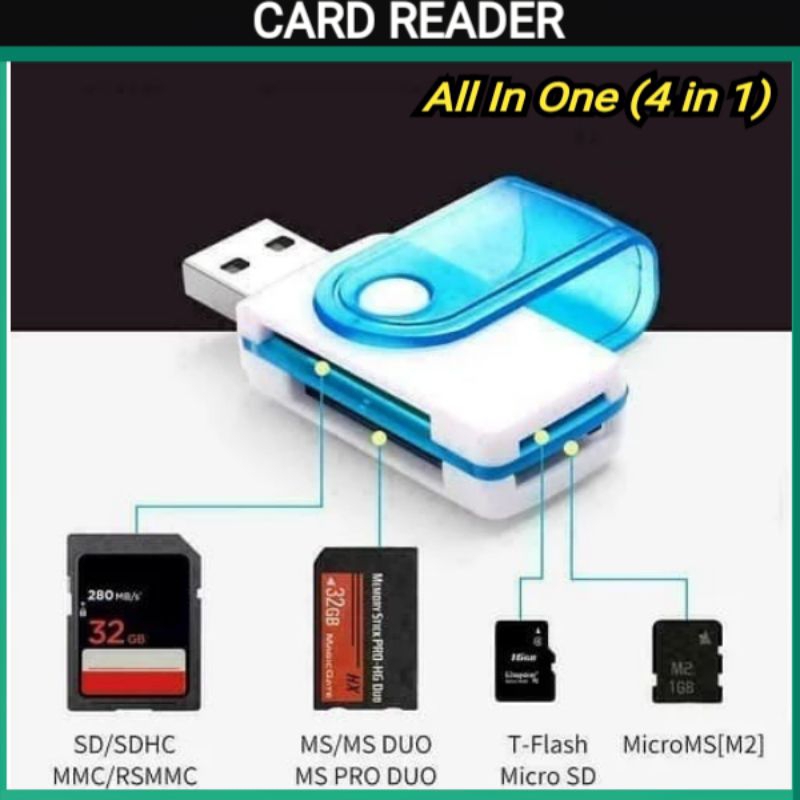 Jual Card Reader All in One ( 4in1 ) Multi Memory Converter To ...