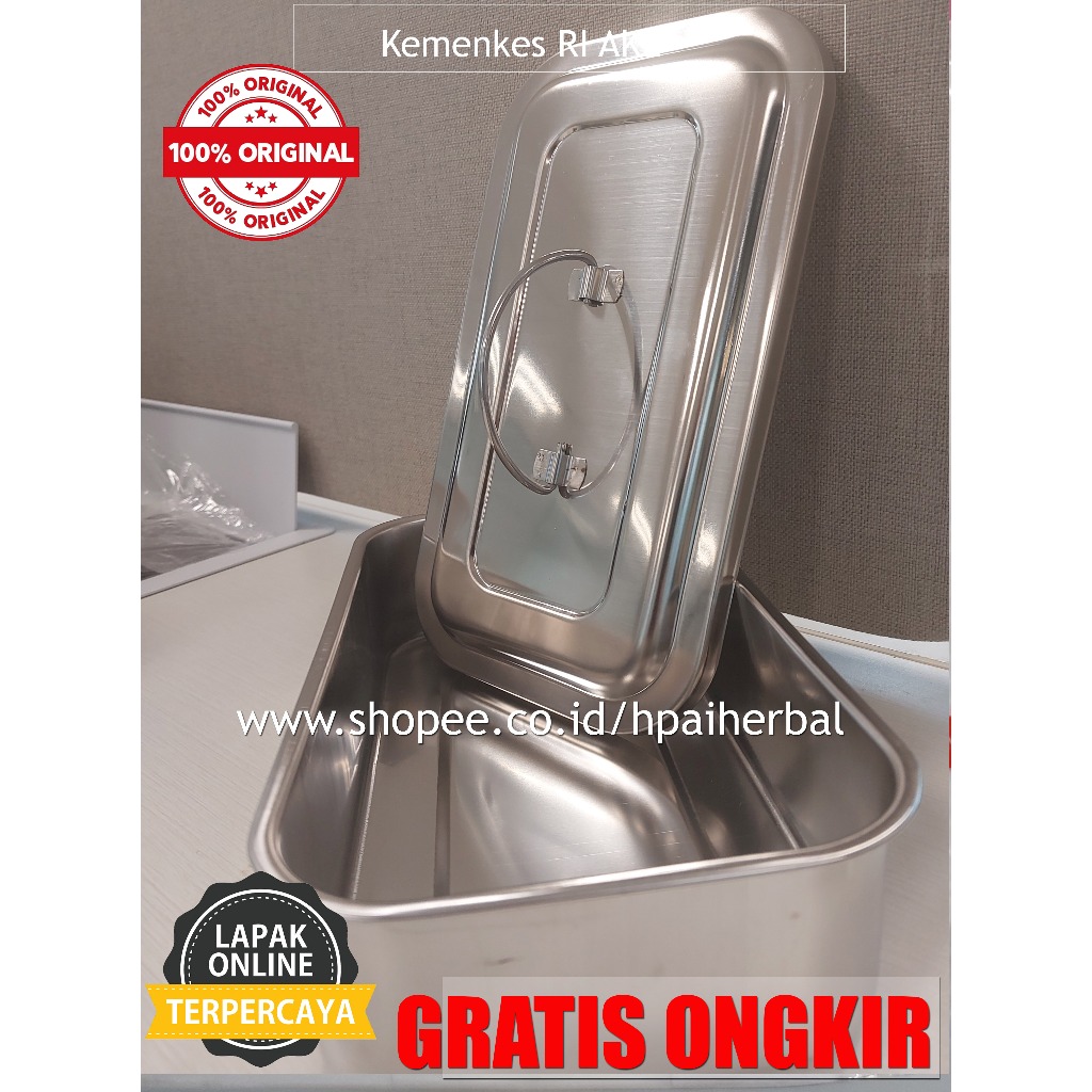 Jual Bak Instrumen Medis 9 Inch Stainless Steel Dengan Tutup Baki ...
