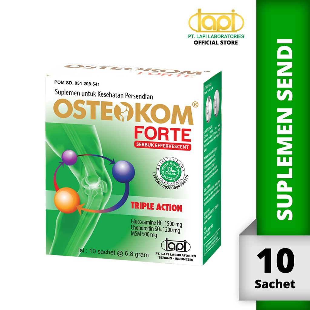 Jual Osteokom Forte 10 Sachet - Osteokom GCM Forte - Kesehan Sendi ...