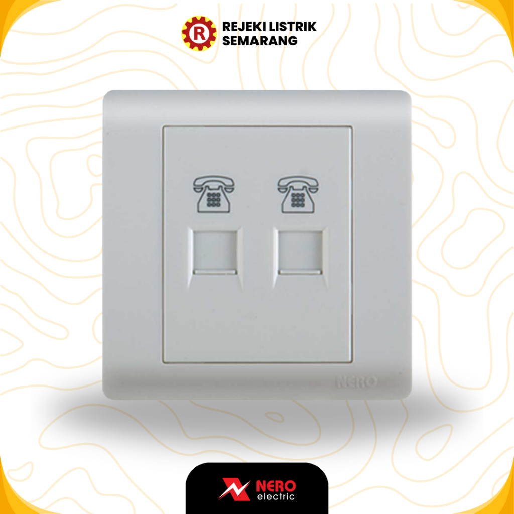 Jual OUTLET TELEPON 2 GANG DENGAN PENUTUP MINIMALIS MERK NERO F16PH2 ...