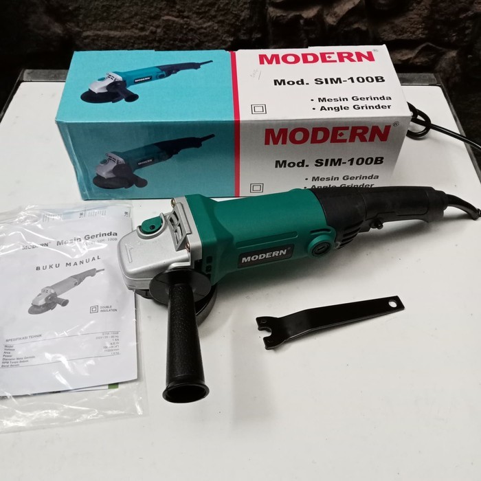 Jual MODERN-SIM-100-B-Gerinda-Tangan-4-Inch-Angle-Disc-Grinder-Gurinda ...