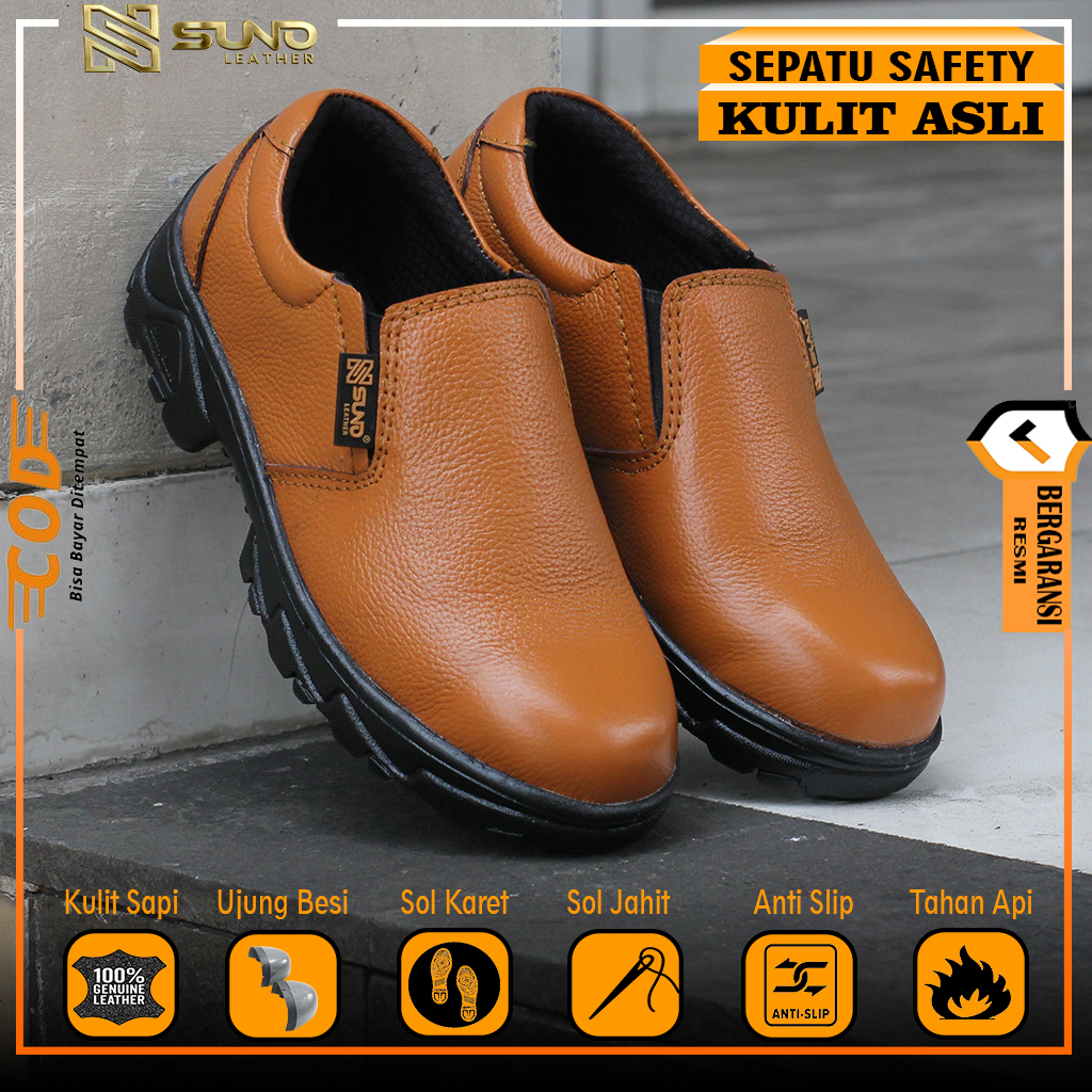 Jual SUNO LEATHER Sepatu Safety Sepatu Septi safety shoes safety Kulit ...