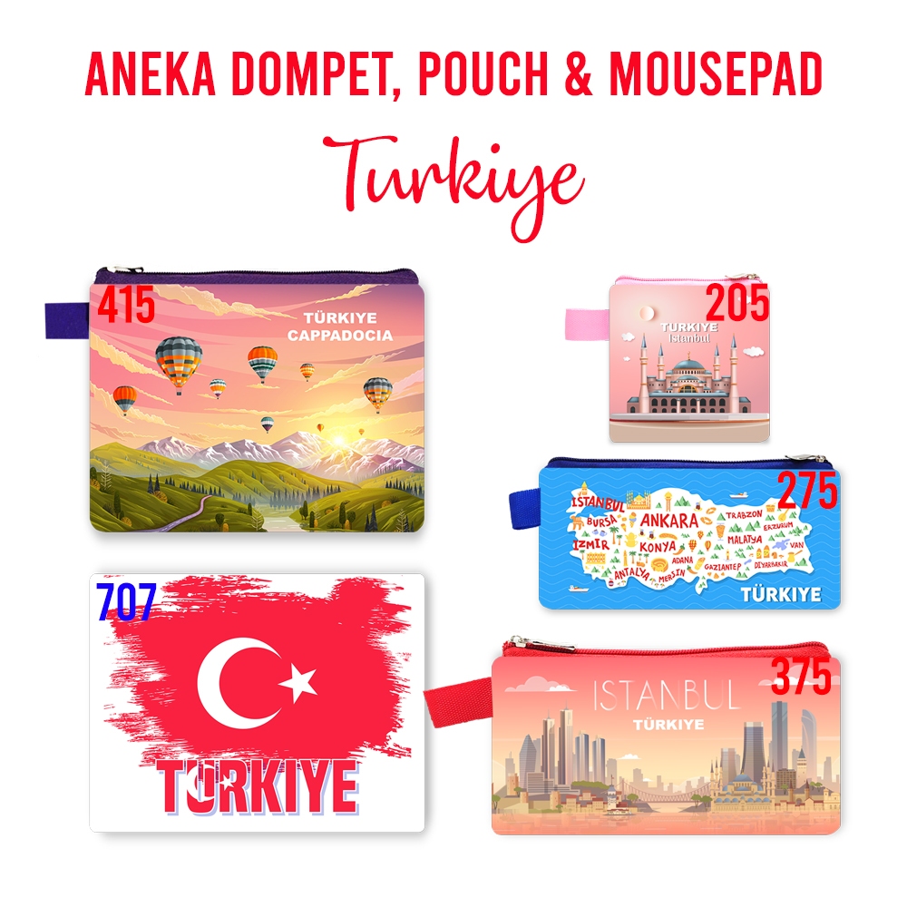 Jual Turkiye Turki Souvenir Dompet Pouch Mouse Pad Pin Magnet Gantungan ...