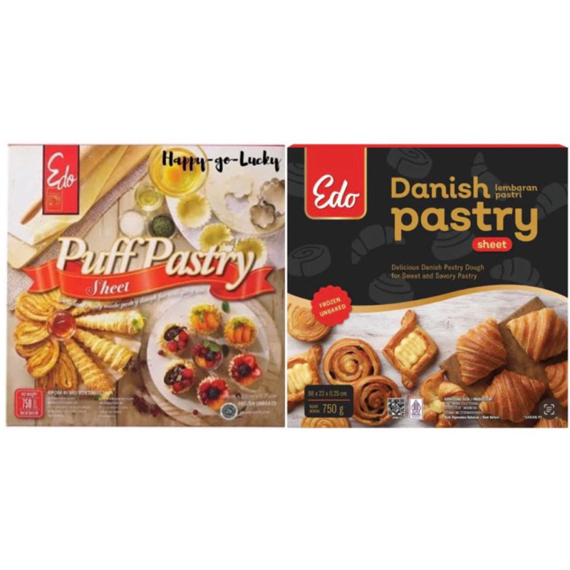 Jual Edo Frozen Puff / Danish Pastry for baking 750 gr 1 Carton ...
