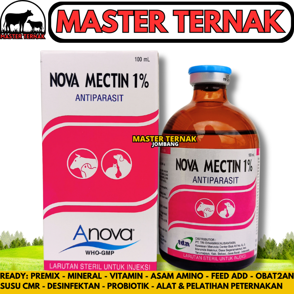Jual NOVA MECTIN 100ML - Obat Anti Parasit Hewan Gatal Scabies Gudig ...