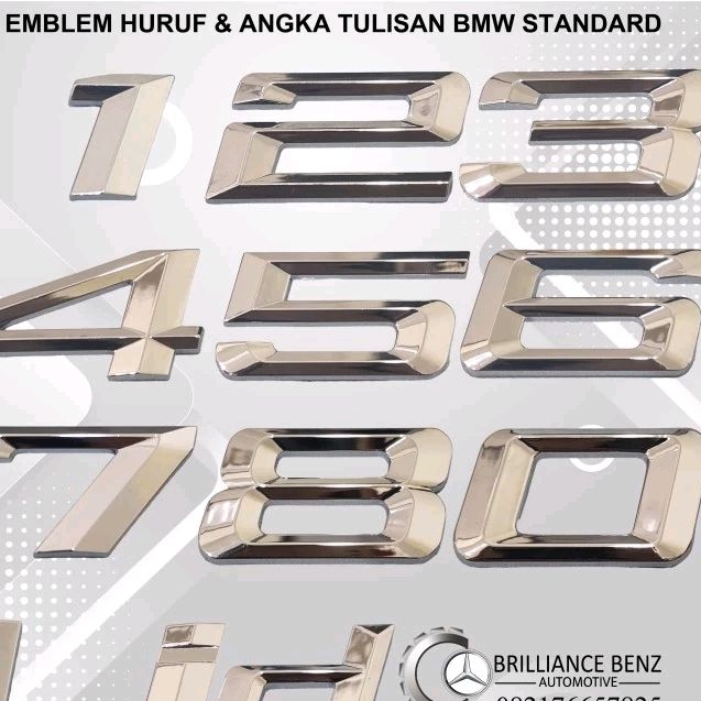 Jual EMBLEM TULISAN BAGASI BMW FONT STANDAR EMBLEM ANGKA HURUF BMW ...