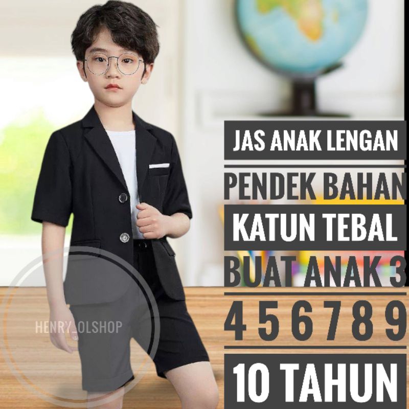 Jual BAJU SETELAN JAS ANAK WARNA HITAM BLACK BAHAN KATUN NEW MEN ...