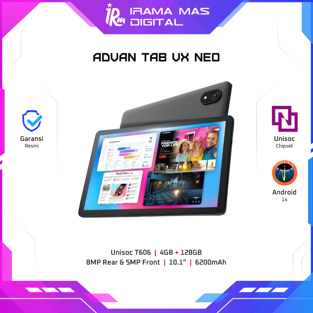 Jual TABLET ADVAN VX NEO - 4GB/128GB (black) | Shopee Indonesia
