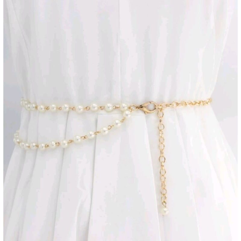 Jual BELT MUTIARA RANGKAI LAYARD DOBEL//GESPER MUTIARA FASION | Shopee ...